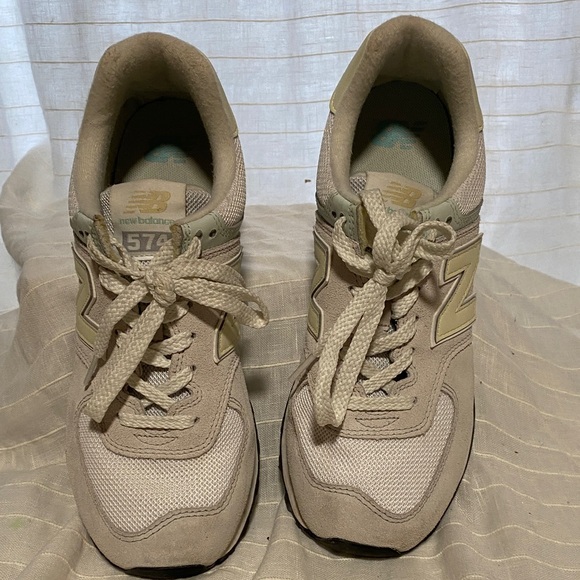 New Balance | Shoes | New Balance 574 Cream And White Sneakers | Poshmark